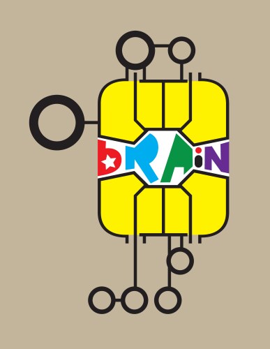 Human Brain Chip Composition Royalty Free Vector Image