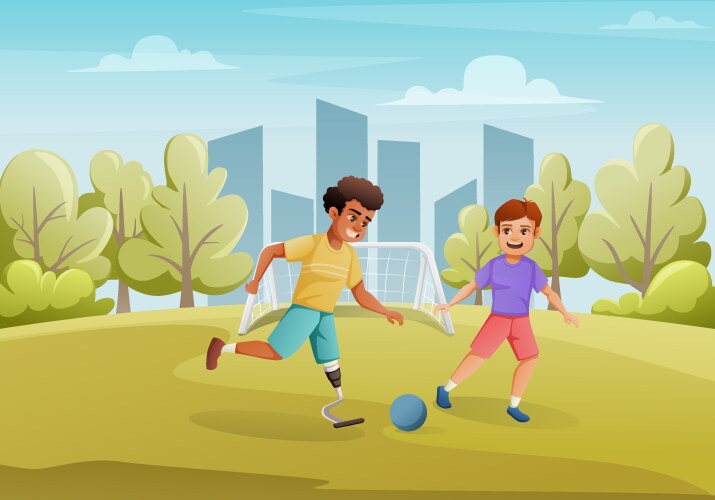 Cartoon disabled patients Royalty Free Vector Image