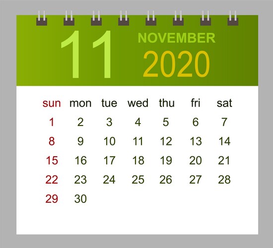 November 2026 Calendar Icon – Royalty-Free Vector | VectorStock