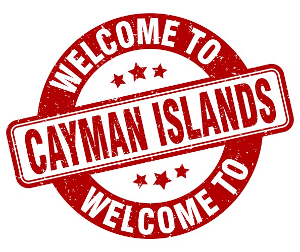 Welcome to cayman islands stamp Royalty Free Vector Image