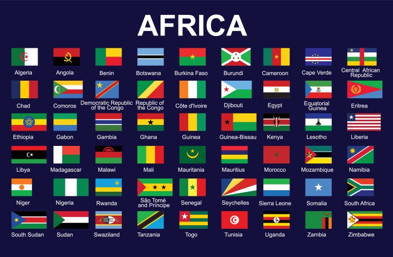 African Flags Border Frame – Royalty-Free Vector | VectorStock