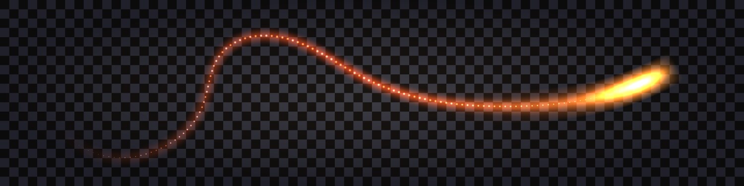 Glowing laser beam fiery light effect electric Vector Image