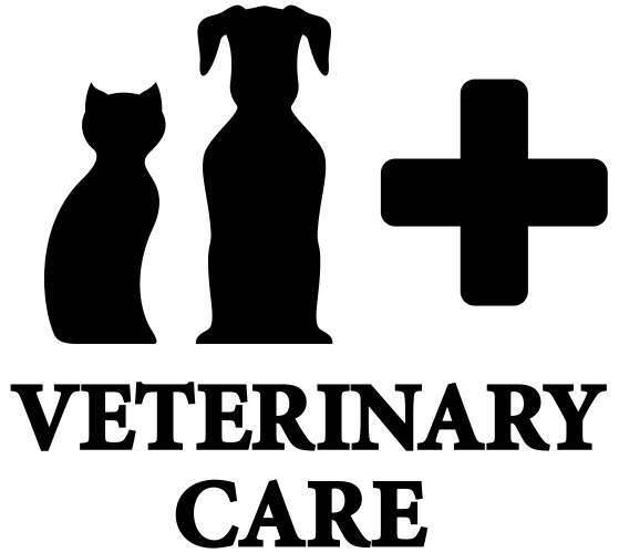 Blue medical veterinary sign Royalty Free Vector Image