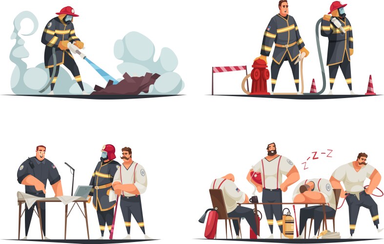 Firefighters Royalty Free Vector Image - VectorStock