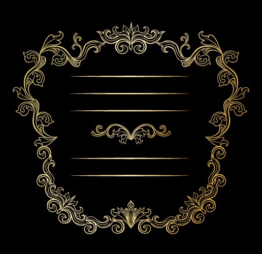 Floral border for diploma and certificate Vector Image