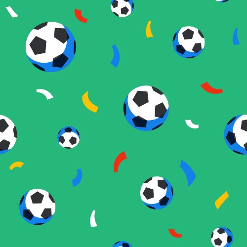 Soccer ball seamless football background pattern Vector Image