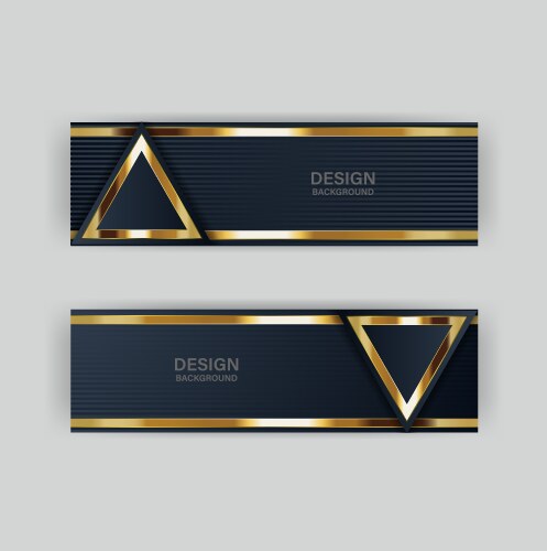Gold banner design with minimalist modern style Vector Image