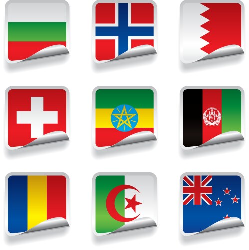Country flags icons Royalty Free Vector Image - VectorStock