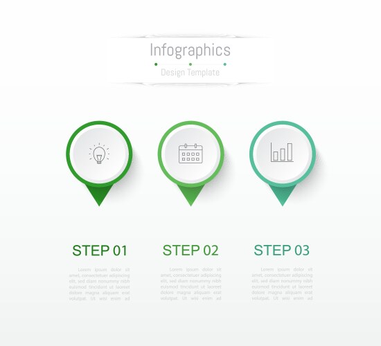 Infographic 3 options design elements Royalty Free Vector