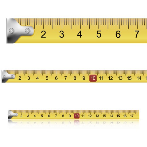 Measuring rulers scale Royalty Free Vector Image