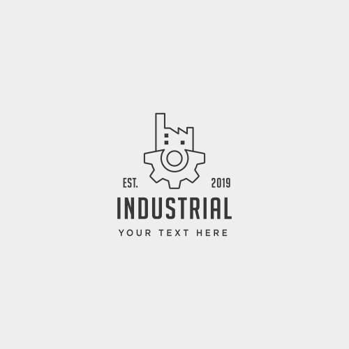 Abstract pixel factory logo icon design modern Vector Image