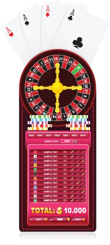 American roulette table layout Royalty Free Vector Image