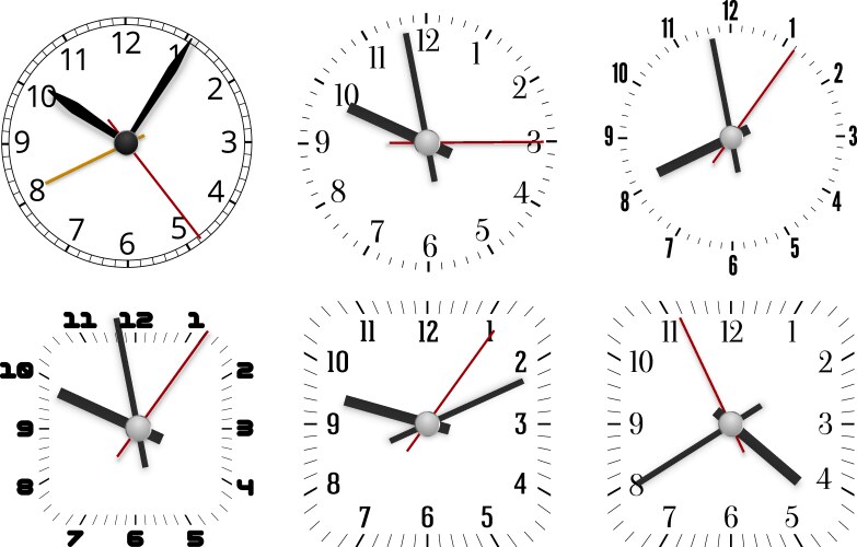3d realistic clock Royalty Free Vector Image - VectorStock
