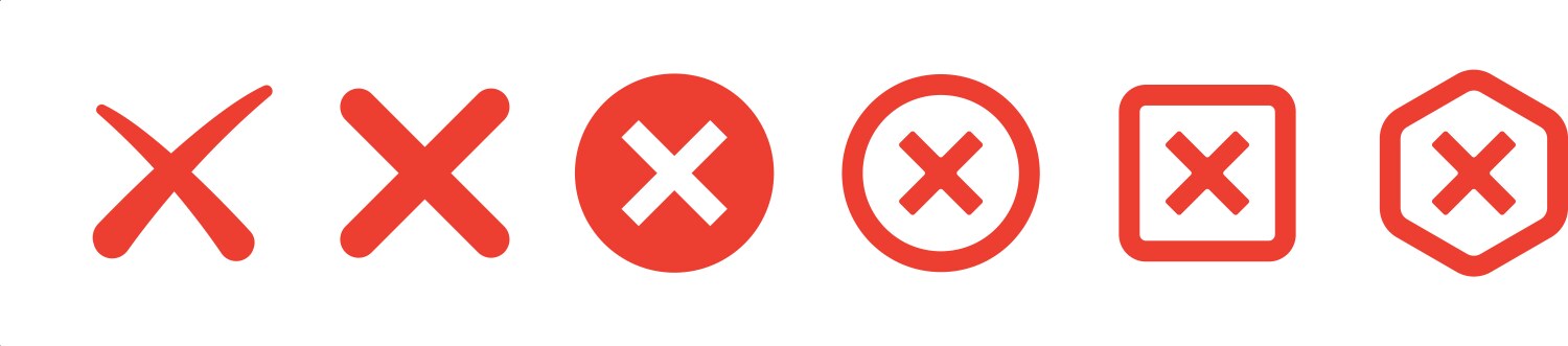 Correct incorrect sign right and wrong mark icon Vector Image