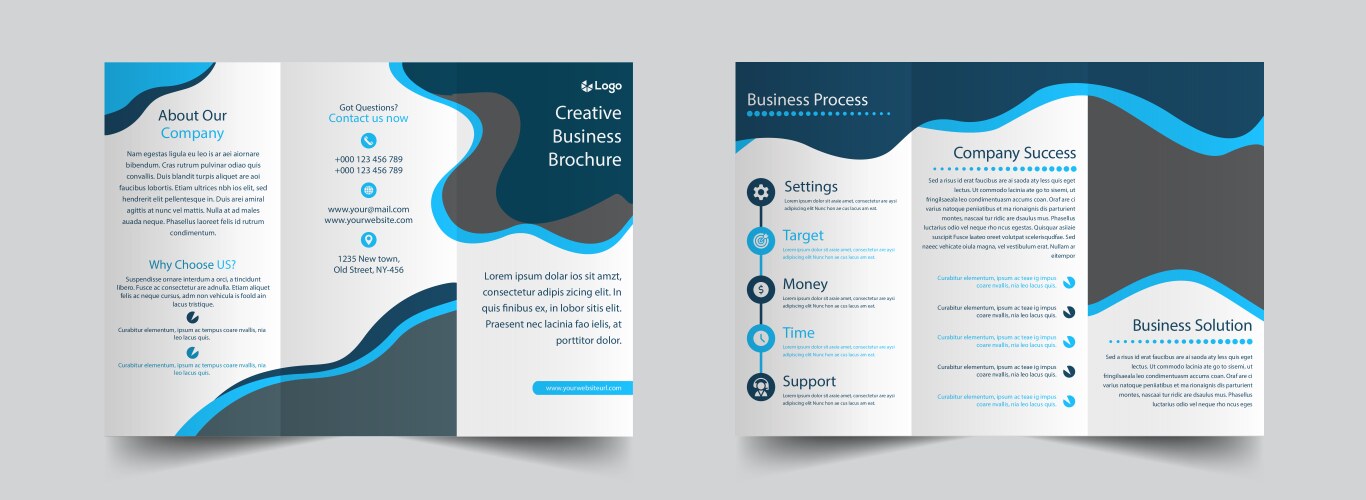 Waterdrop Brochure Template Royalty Free Vector Image