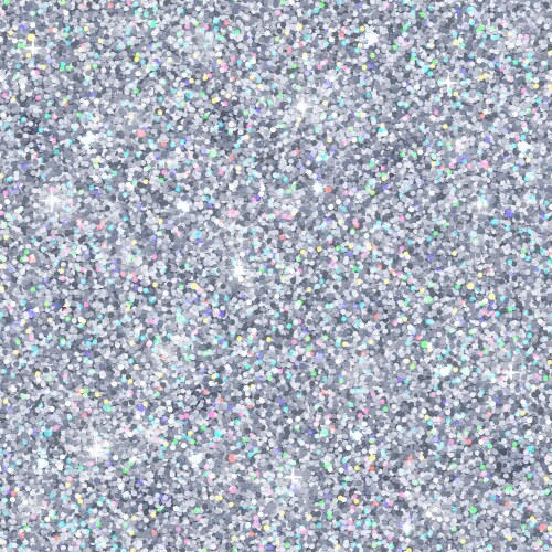 Silver scattered sparkling glitter on black Vector Image