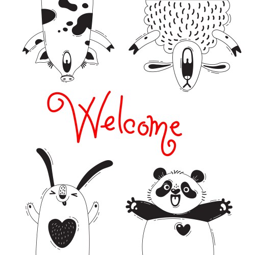 Cartoon animals Royalty Free Vector Image - VectorStock