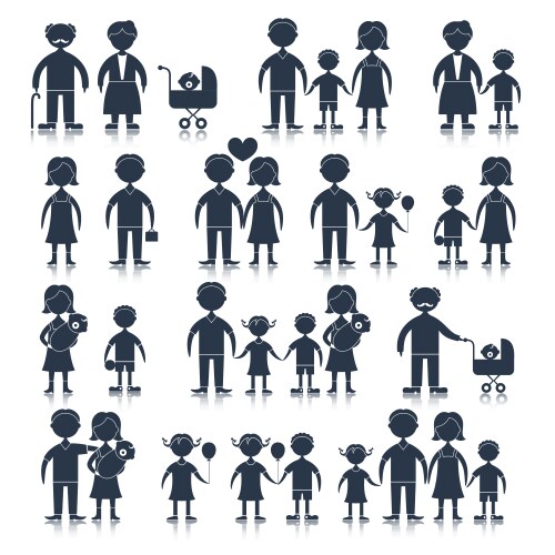 Elderly people icons Royalty Free Vector Image