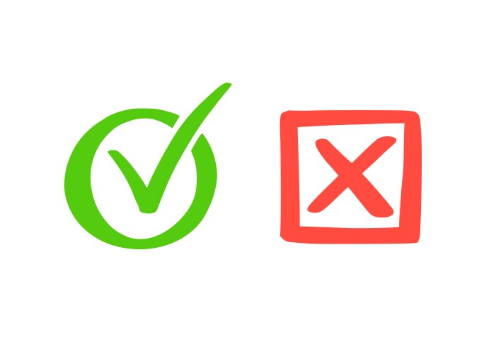 Green Check Red X Vector Images (over 1,900)