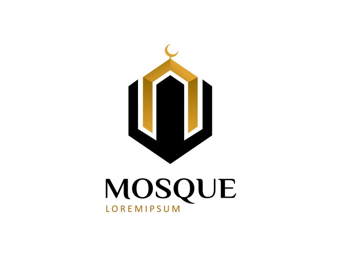 Mosque arabic symbol Royalty Free Vector Image