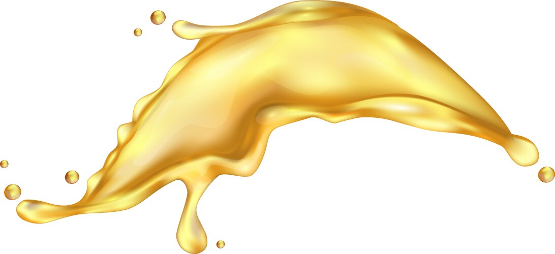 Extra virgin vegetable oil splash realistic Vector Image