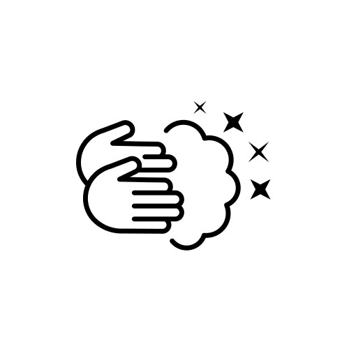 Wash your hands icon set clean symbol Royalty Free Vector