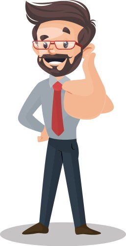 Investment advisor cartoon Royalty Free Vector Image