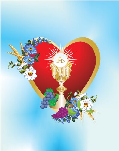 First communion holy Royalty Free Vector Image