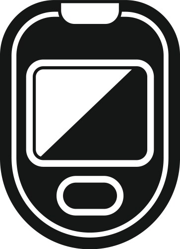 Glucometer showing blood glucose level Royalty Free Vector