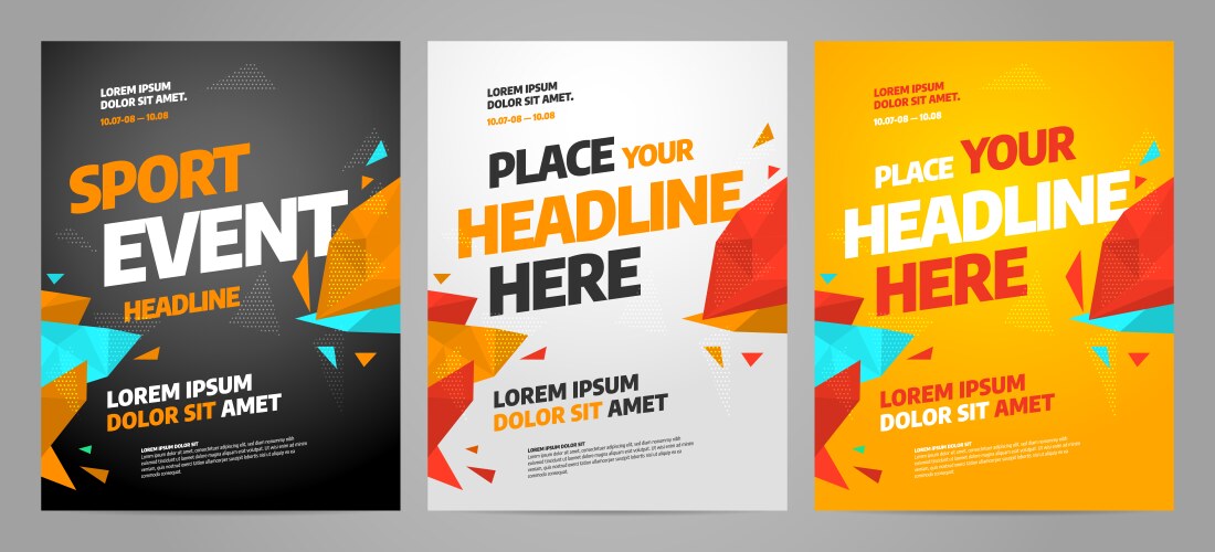 Layout design template for sport Royalty Free Vector Image