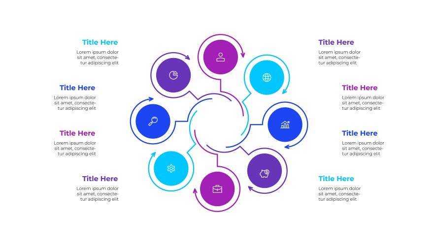 Circle business brochure template with options Vector Image