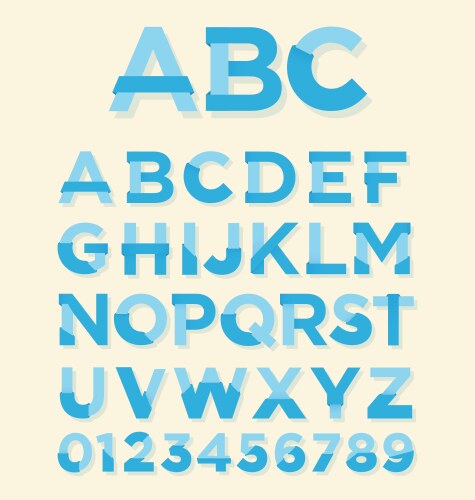 Ice font cold letters transparent blue alphabet Vector Image