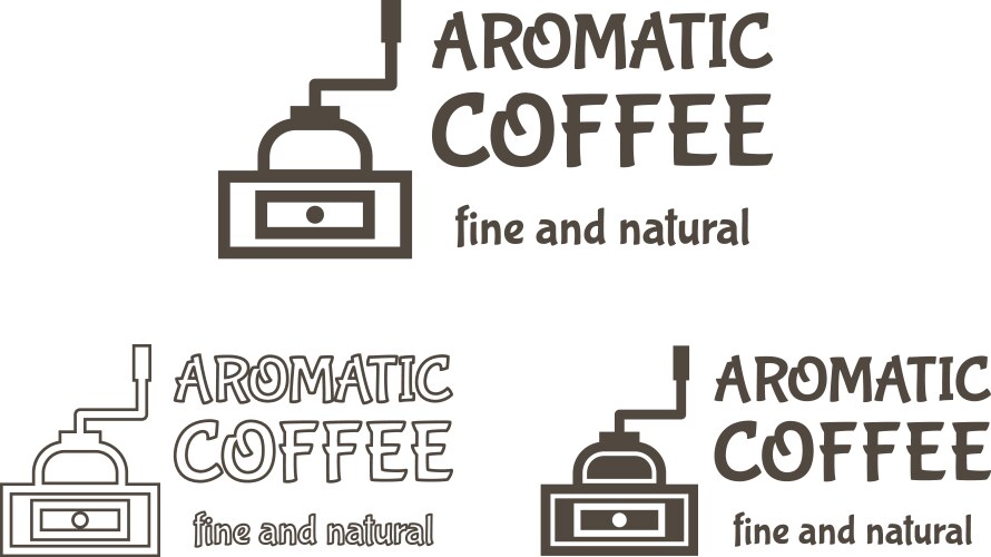 Coffee logo cafe stamp hot beverage label Vector Image