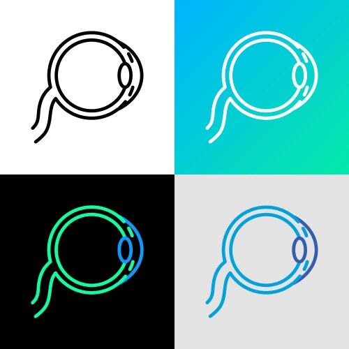 Cornea flat icon structure of human eye Royalty Free Vector