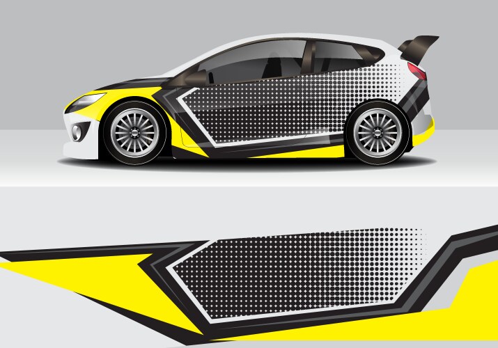Modern sporty abstract car wrap auto sticker Vector Image