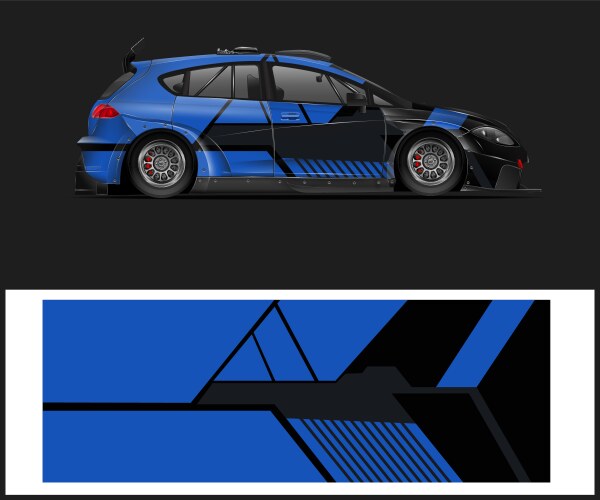 Unique vehicle vinyl branding for car wrap design Vector Image
