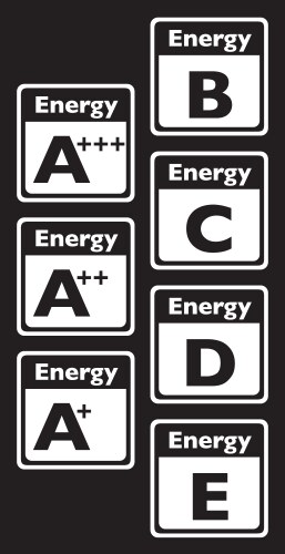 Energy efficiency class icons Royalty Free Vector Image