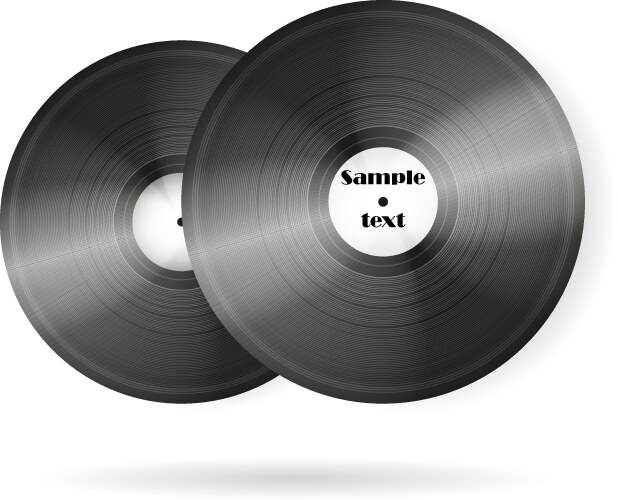 Realistic vinyl record isolated Royalty Free Vector Image
