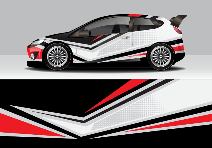 Modern sporty abstract car wrap auto sticker Vector Image
