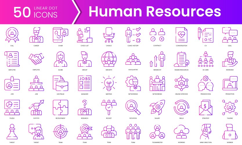 Set of human body icons gradient style icon bundle