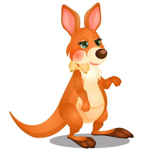 Cute baby kangaroo Royalty Free Vector Image - VectorStock
