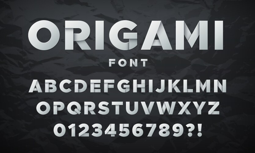 Origami Font Poster