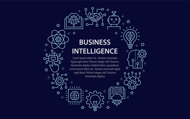 Artificial intelligence and machine learning logo Vector Image