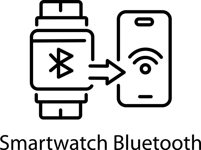 Watch bluetooth Royalty Free Vector Image - VectorStock