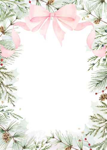 Watercolor set of ribbon frames with a pink Vector Image