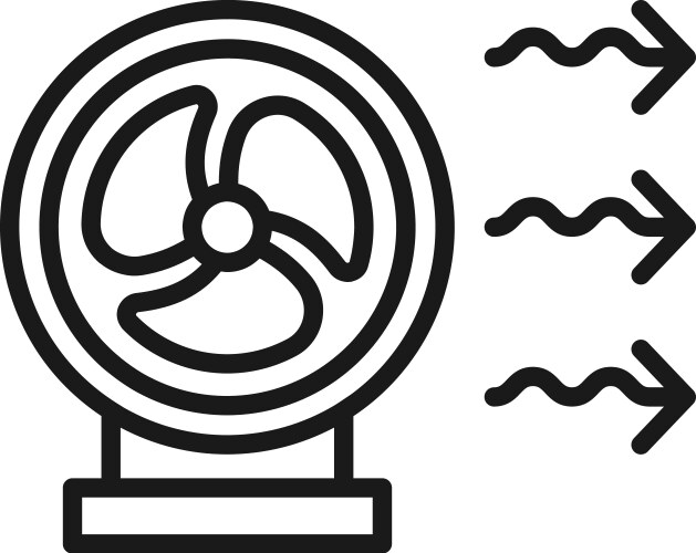 Air supply and exhaust fan icon Royalty Free Vector Image