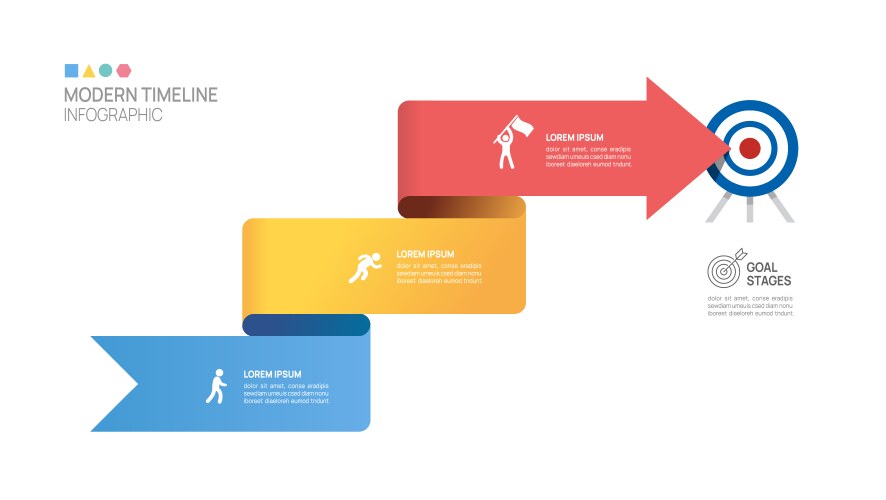Infographics arrow symbol timeline business 8 Vector Image