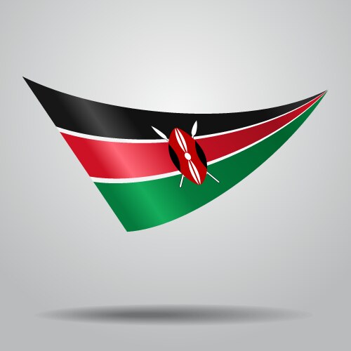 Kenyan flag heart-shaped ribbon Royalty Free Vector Image Kenyan flag heart-shaped ribbon Royalty Free Vector Image