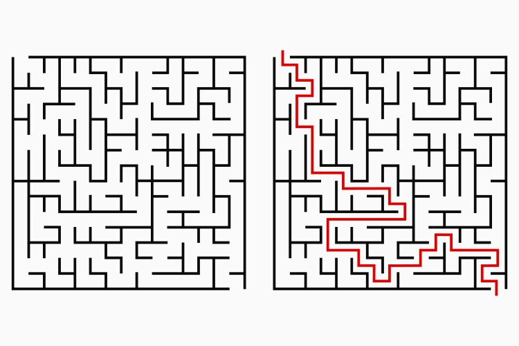 Labyrinth simple Royalty Free Vector Image - VectorStock