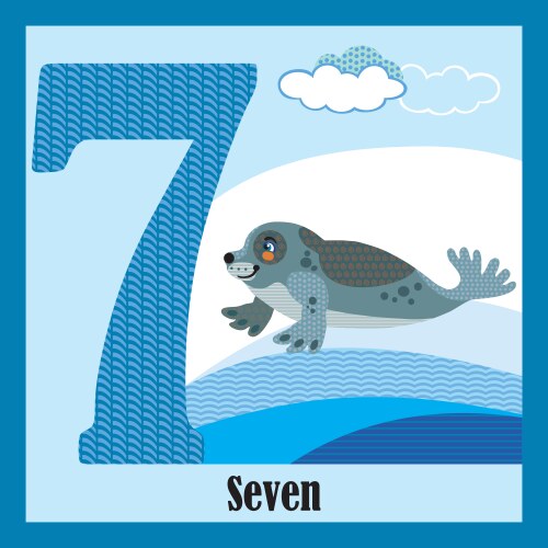 Animal Number 7 Vector Images (over 590)